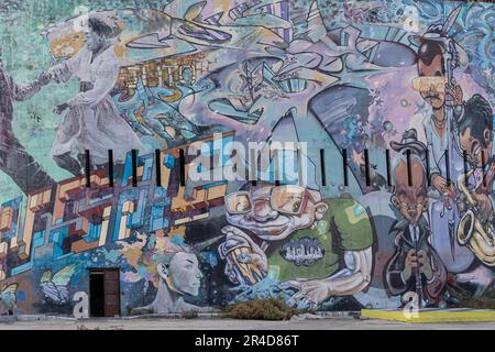 Former Night Club, Graffiti, Waterfront, Beirut, Lebanon Stock Photo ...