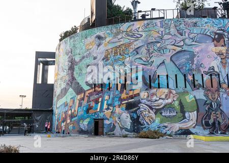 Former Night Club, Graffiti, Waterfront, Beirut, Lebanon Stock Photo ...
