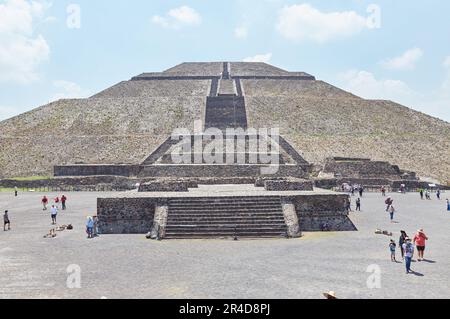 The monumental Pyramid of the Sun in Teotihuacan, Mexico, the country's ...