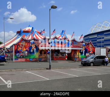 Circus Vegas at Cardiff. Taken May 2023. Summer Stock Photo - Alamy