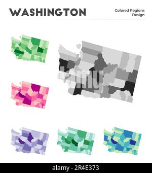 Washington Map Borders Of Washington For Your Infographic Vector Us