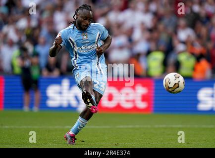 Coventry City's Fankaty Dabo misses the deciding penalty during the Sky ...