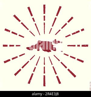 Jost Van Dyke logo. Badge of the island. Layered circular sign around ...