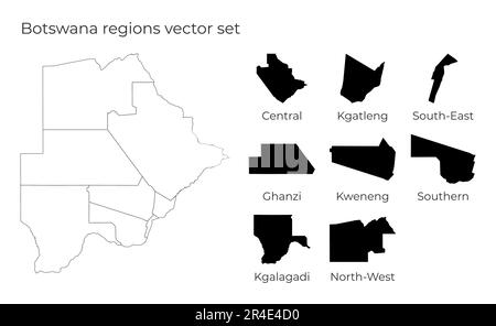 Botswana map collection. Borders of Botswana for your infographic ...