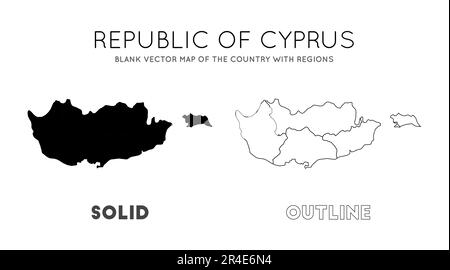 Cyprus map. Borders of Cyprus for your infographic. Vector country ...
