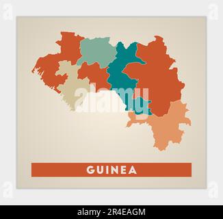 Western Africa map. High detailed political map of western african and ...