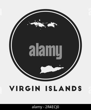 Virgin Islands logo. Badge of the island. Layered circular sign around ...