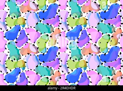 Abstract ocean stones seamless circle polka dots geometric pattern for ...