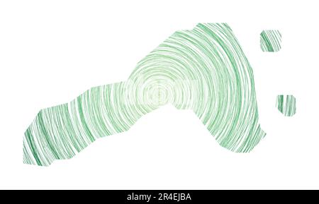 Ko Lipe map. Map of Ko Lipe in dotted style. Borders of the island ...