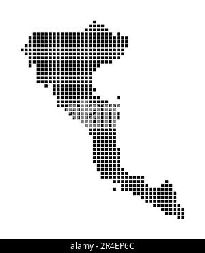 Corfu island map in Greece. Simple outline. Vector hand drawn ...