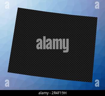 Map of Wyoming. Low poly illustration of the us state. Purple geometric ...