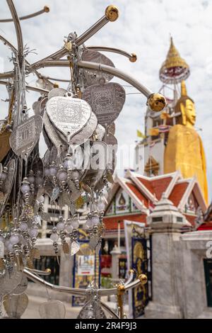 In a buddhist temple (Wat Intharavihan) in Bangkok (Thailand Stock ...