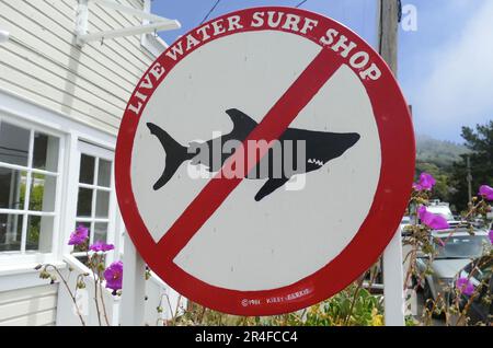 No sharks sign in beach Stock Photo - Alamy