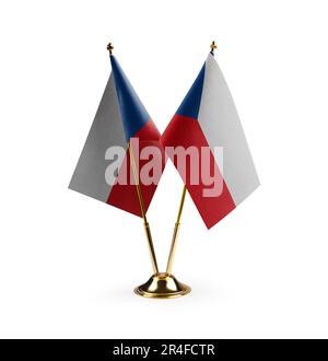 Small national flags of the Czechia on a white background Stock Photo ...