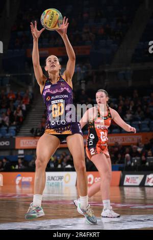 Ruby Bakewell-Doran of the Firebirds in action during the Round 14 ...