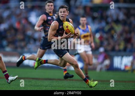 Adelaide, Australia. 28th May, 2023. Izak Rankine of the Crows ...