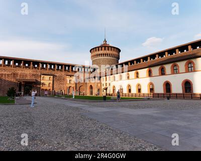 Milan, Sforzesco Castle Stock Photo - Alamy
