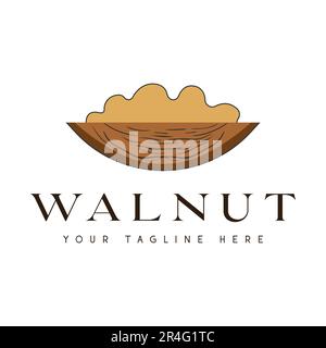 Walnut Logo Design Dry Fruit Logotype Stock Vector Image & Art - Alamy