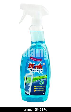Müller, Flasche Blink Glasreiniger auf hintergrund weiß Stock Photo - Alamy