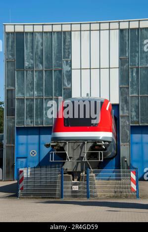 Maglev train, route, Lathen, Emsland, Lower Saxony, Germany, Transrapid ...