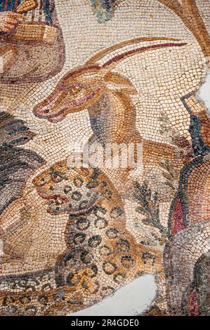 Orpheus playing a cithara surrounded by animals, Mosaic from Tarsus ...