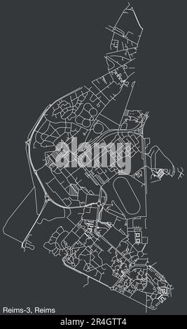 Street roads map of the REIMS-1 CANTON, REIMS Stock Vector Image & Art ...