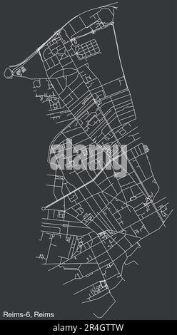 Street roads map of the REIMS-1 CANTON, REIMS Stock Vector Image & Art ...