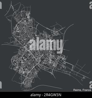 Street roads map of REIMS, FRANCE Stock Vector Image & Art - Alamy