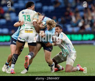 Max Jorgensen of the Waratahs during the Super Rugby Pacific Round 2 ...