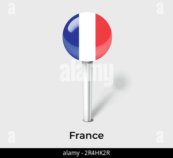 France flag pin map icon, isolated vector illustration eps 10 Stock ...