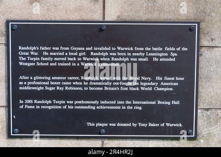 A statue of Randolph Turpin, a boxer who became Britain's first black ...