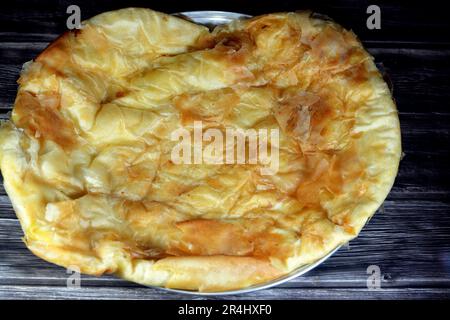 Egyptian Feteer meshaltet, layers upon layers of pastry dough with ...