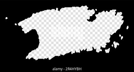 Vis map. Blank vector map of the island. Borders of Vis for your ...