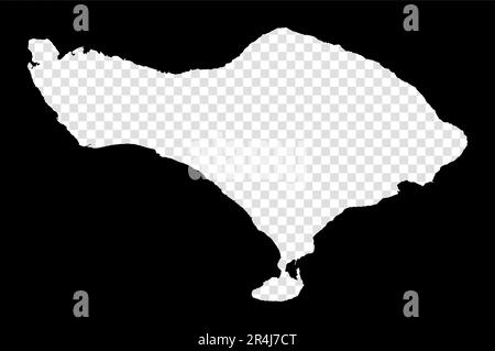 abstract black outline of Bali map- vector illustration Stock Vector ...