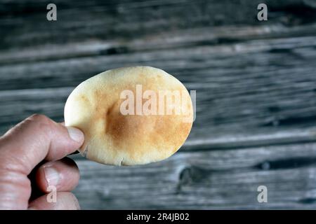 Mini traditional Shami flat bread with wheat and flour, small Aish ...