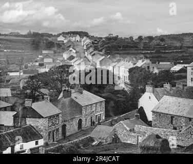 An aerial view of 19th Century terraced houses, and Bilal Masjid Mosque ...