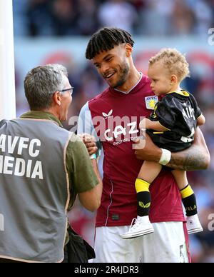 Aston Villa's Tyrone Mings walks from the pitch as he is substituted by ...