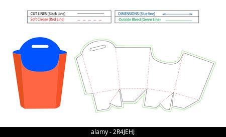 French Fries Box template die cut vector Stock Vector Image & Art - Alamy