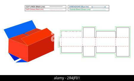 Regular slotted container box (RSC), different styles packing cardboard ...