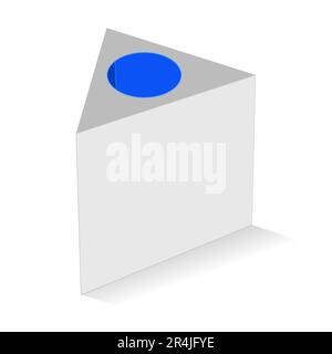 Triangle tissue box vector illustration, 3D render tissue box, white ...