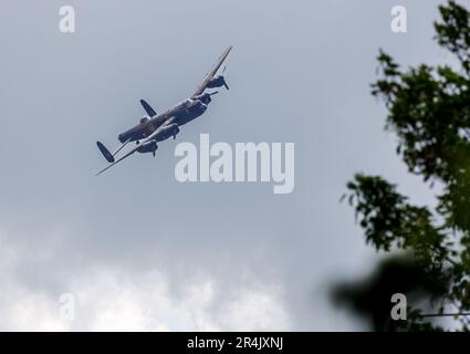 Stockport, Greater Manchester, UK - 28 May 2023: flypast of the Avro ...