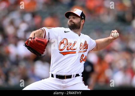 Baltimore Orioles relief pitcher Danny Coulombe (54) in action during a ...