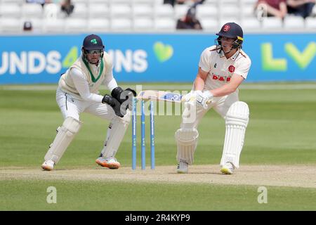 Noah Thain in batting action for Essex during Bedfordshire CCC vs Essex ...