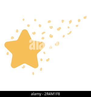 Vector illustration, a star with a train. Isolated on a white ...