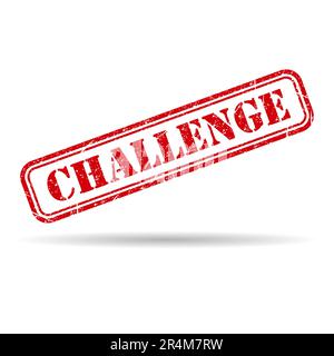 Challenge stamp symbol shadow, label sticker sign button, text banner ...