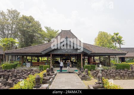 Java, Indonesia - April, 2023: Javanese traditional house building in ...
