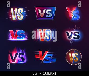 Versus letters icon set. Vector illustration Stock Vector Image & Art ...