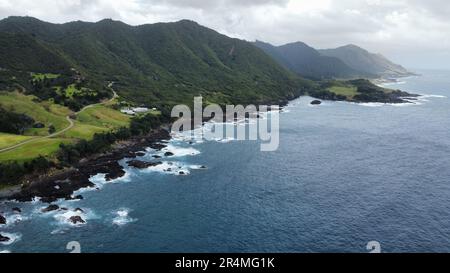 Shore line at Lottin Point, New Zealand Stock Photo - Alamy