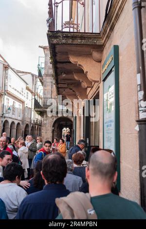 Santiago, Spain. Apr, 26th, 2023. Actresses Lidia Veiga and Merche ...