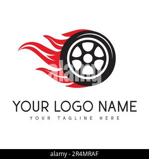 Tire on Fire Logo Design Tire Shop Logo Type Stock Vector Image & Art ...